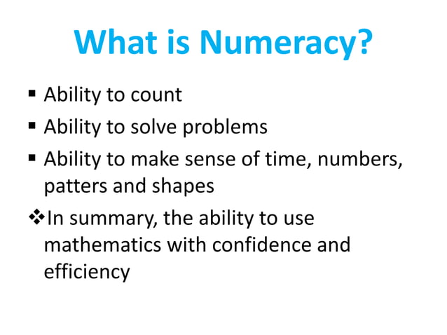 Literacy and Numeracy.pptx | Education