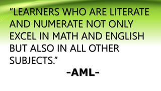 LITERACY AND NUMERACY.pptx | Education