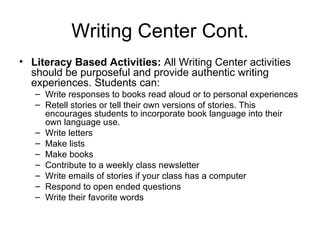 Literacy Centers | PPT