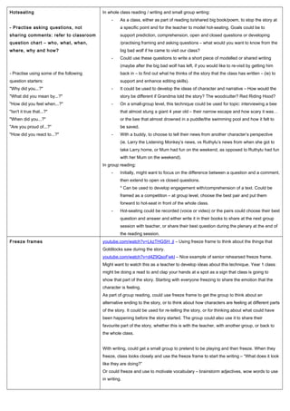 Some ideas for introducing hotseating, freeze frames and soundscapes in ...