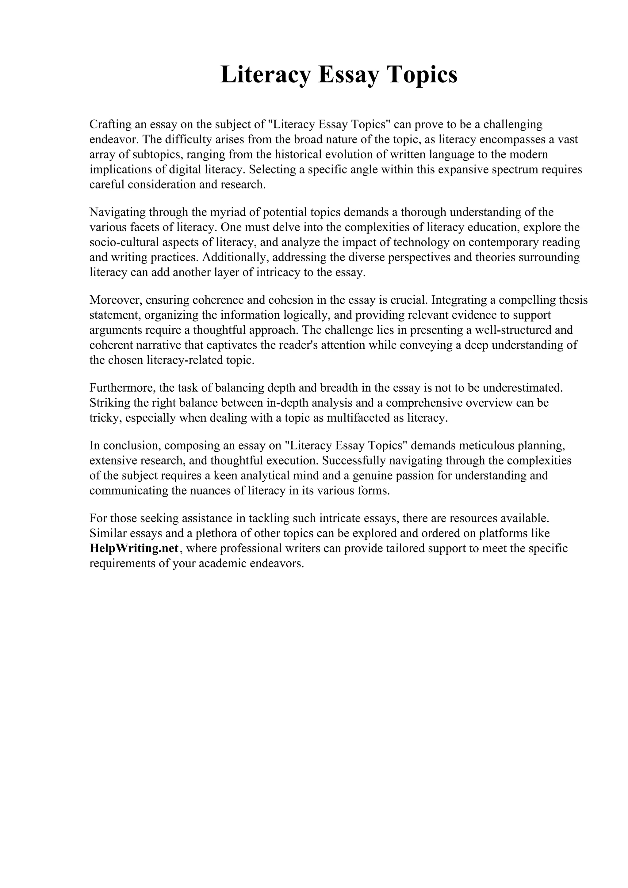 Literacy Essay Topics.pdf