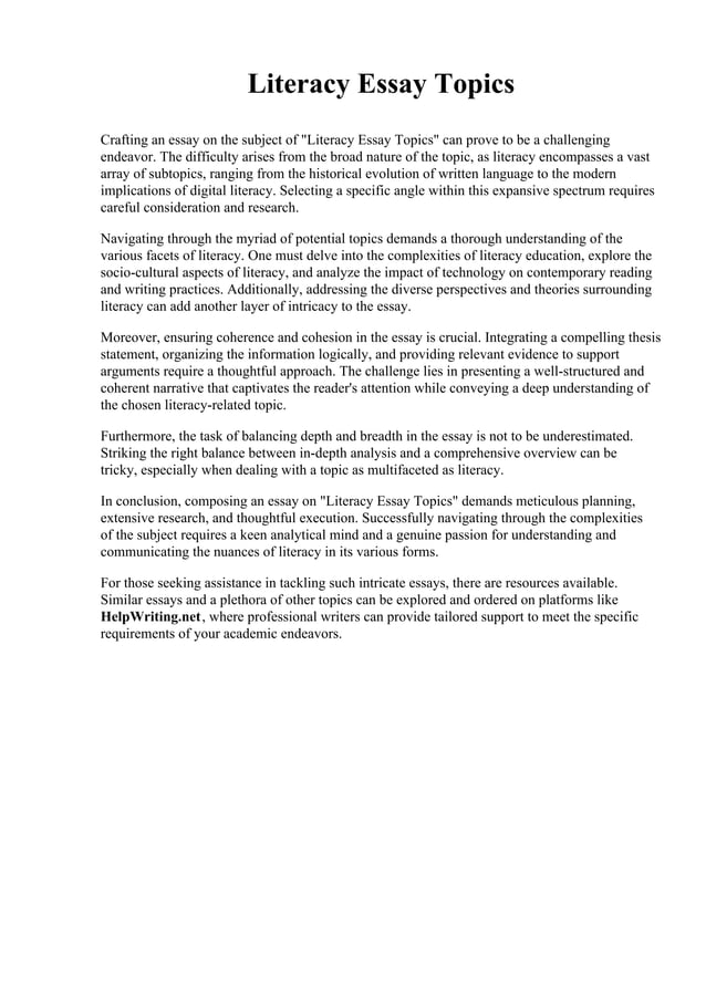 Literacy Essay Topics.pdf