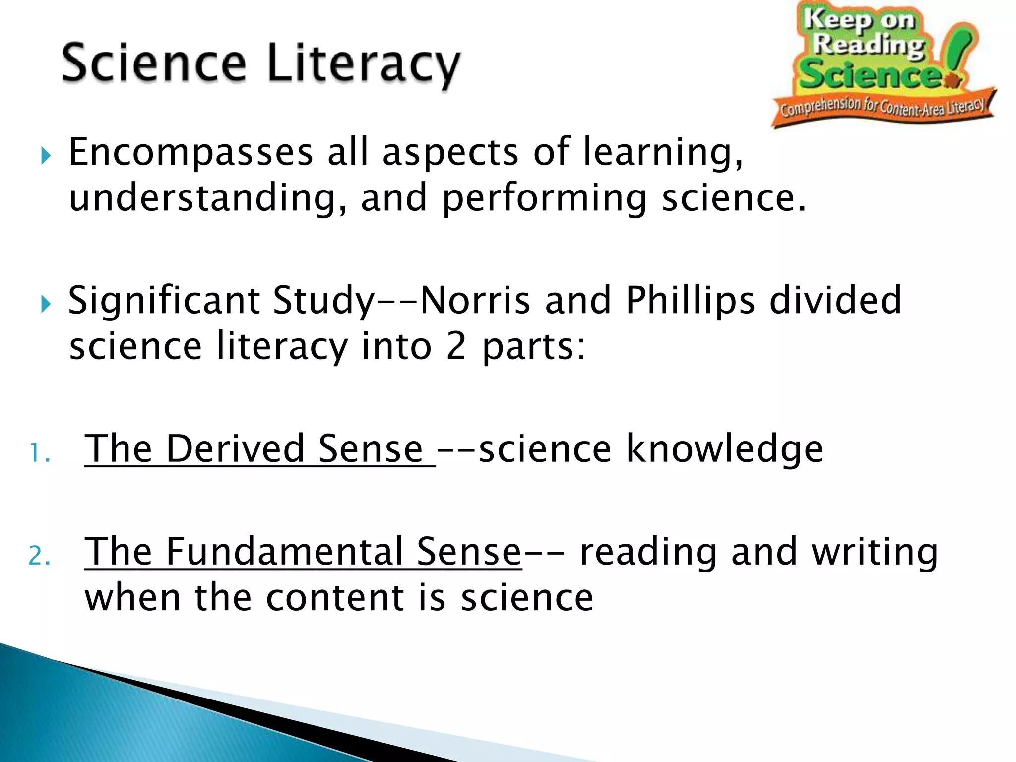 Literacy in science education presentation | PPTX