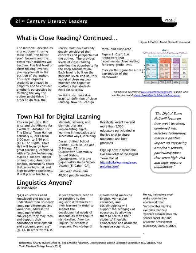 Literacy Leaders Newsletter - Issue 1 | PDF | Educational Assessment ...