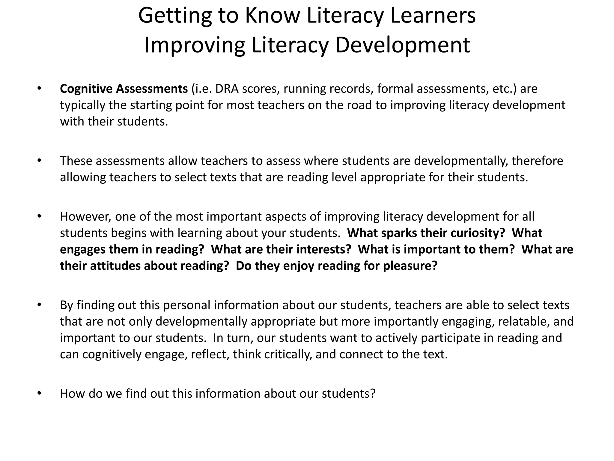 Literacy Presentation | PPTX