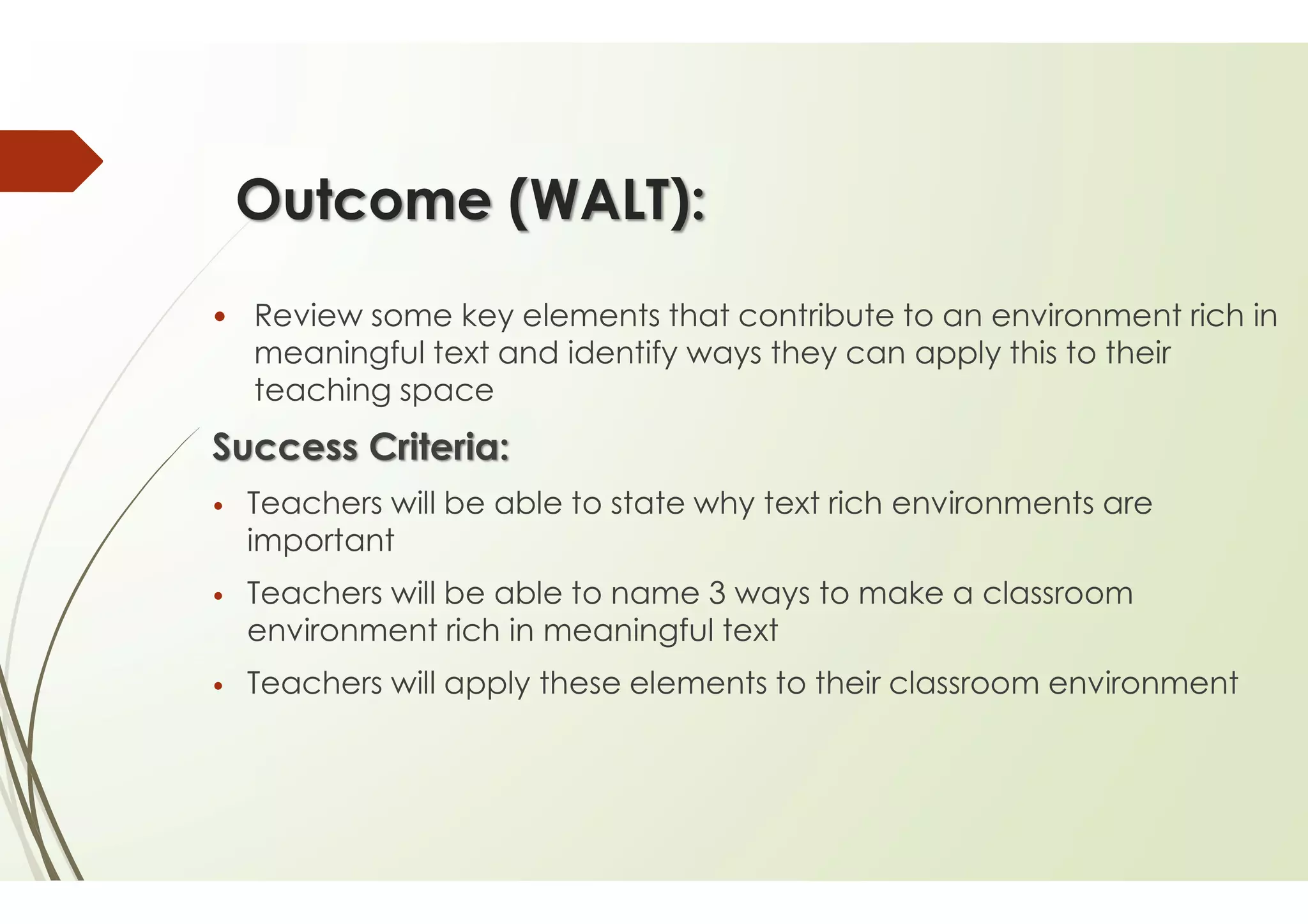 Literacy: Creating a Classroom Environment Rich in Meaningful Print in ...