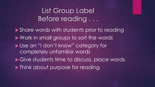 Literacy strategies | PPTX
