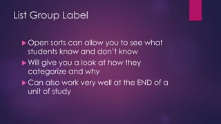 Literacy strategies | PPTX