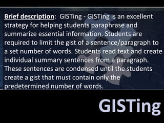 Literacy strategies for LCTE | PDF