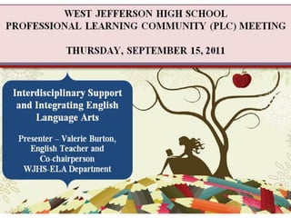 Literacy strategies for PLC meeting | PPT