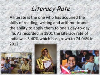 Literacy trends in india | PPTX