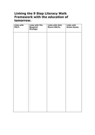 Literacy walk framework sept 07 final | DOC | Educational Assessment ...