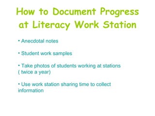Literacy workstations | PPT