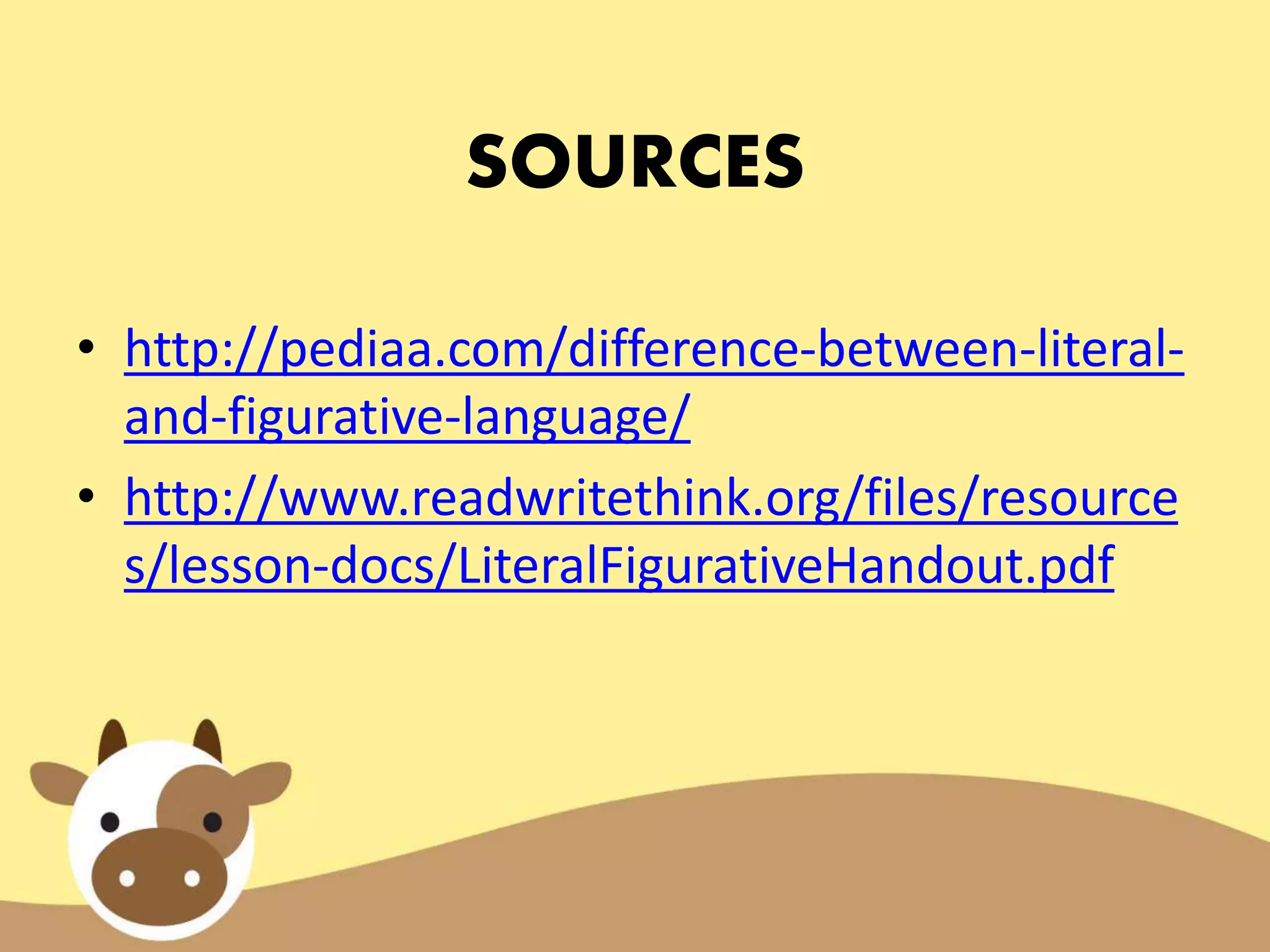 Literal and Figurative Language | PPTX