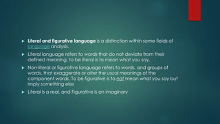 Literal and Figurative Language | PPTX
