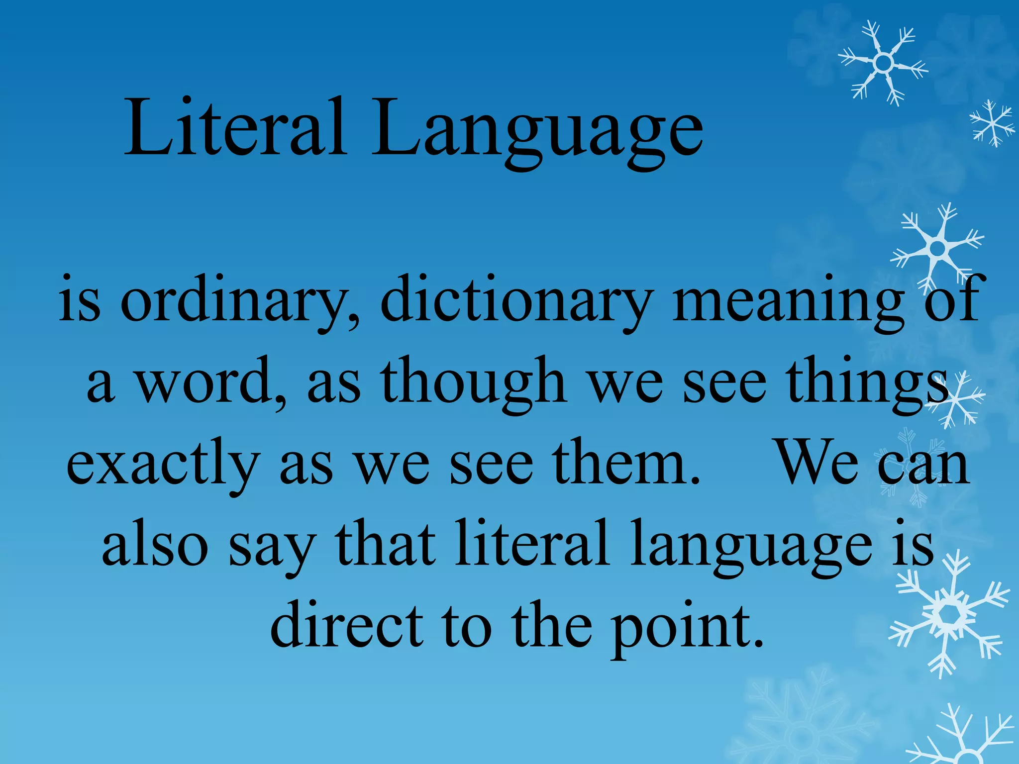 Literal and figurative language | PPTX | Sports
