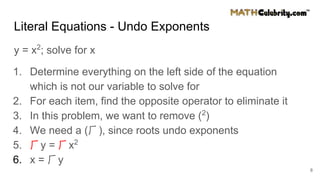 Literal Equations | PDF
