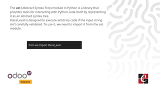 Literal Eval in Odoo 17 - Odoo 17 Slides | PPTX