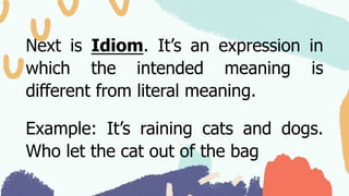 Literal & Figurative Language Powerpoint | PPTX