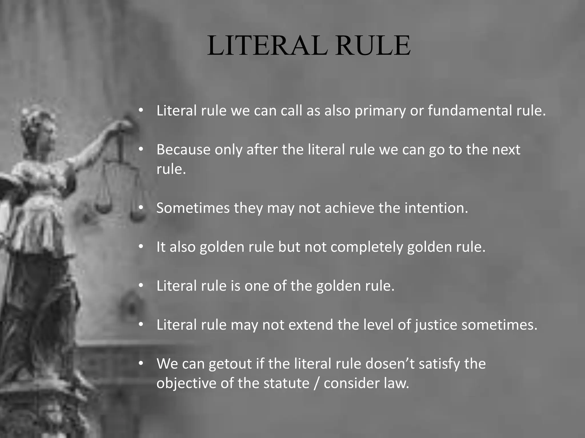 LITERAL RULE OF INTERPRETATION - PRIMARY RULE | PPT LITERAL RULE OF INTERPRETATION - PRIMARY RULE | PPT