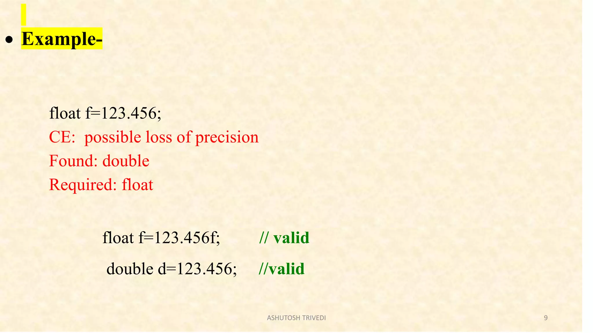 Java Literals Pptx Programming Languages Computing