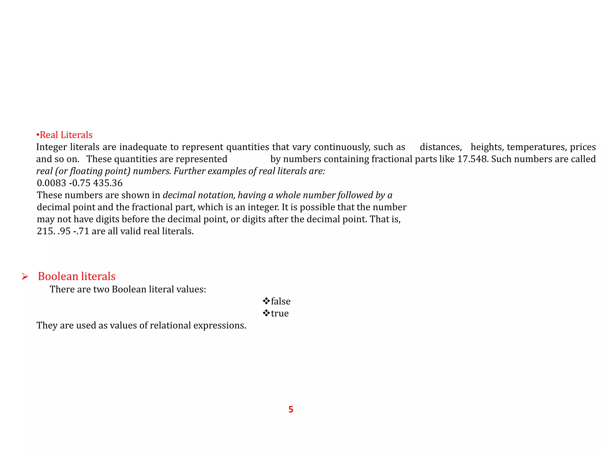 Literals in C# | PPTX