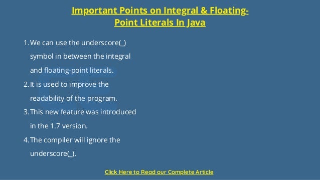 What Are Literals In Java Complete Information 2022 Ppt