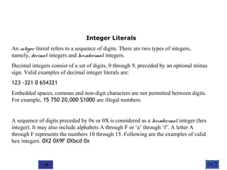Literals,variables,datatype in C# | PPT