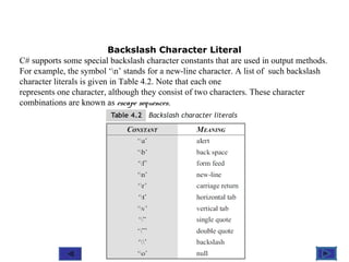 Literals,variables,datatype in C# | PPT