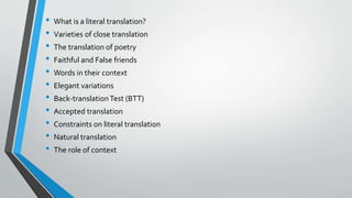 Literal translation | PPTX