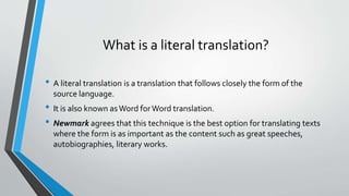 Literal translation | PPTX