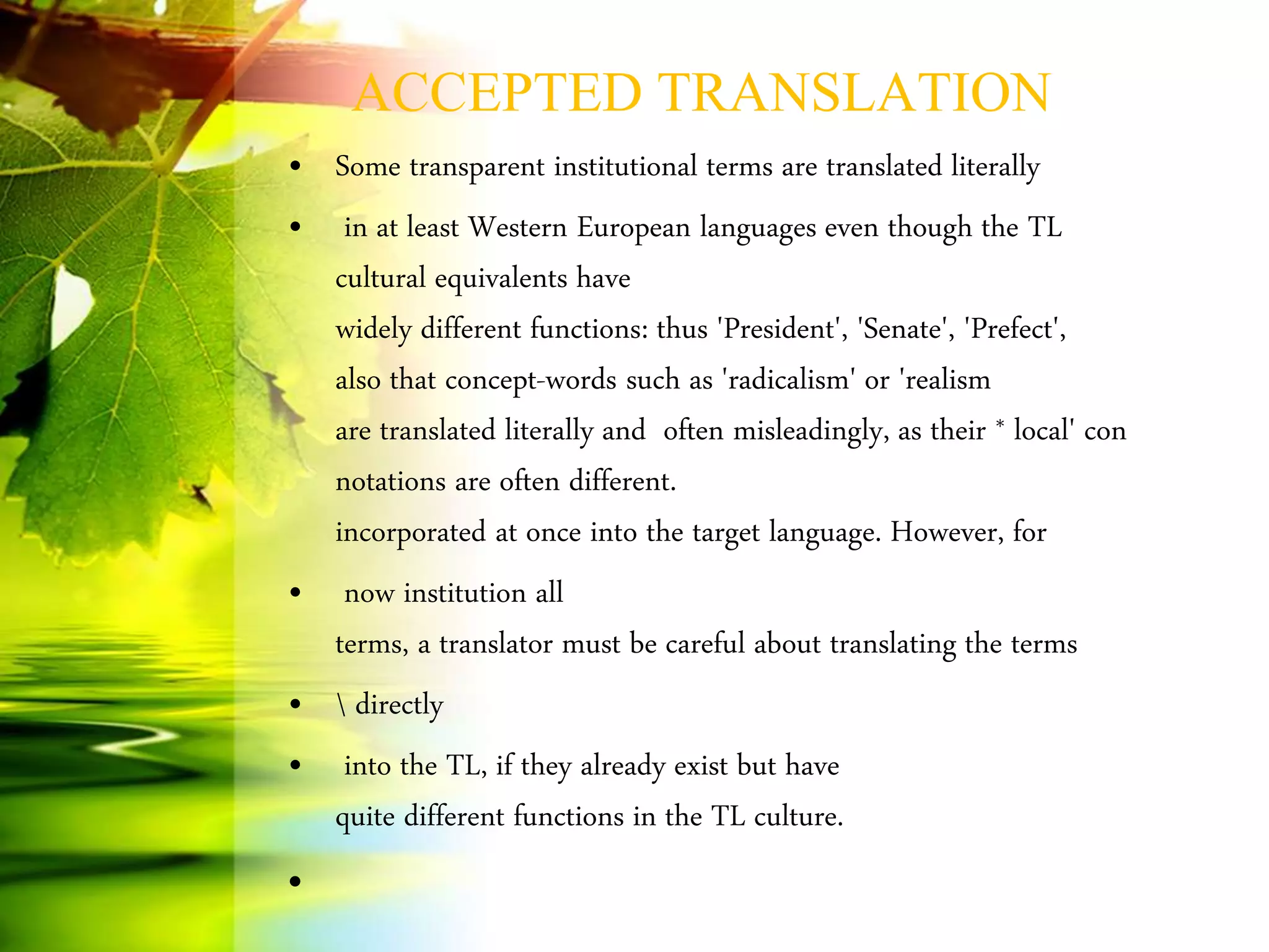Literal translation | PPTX