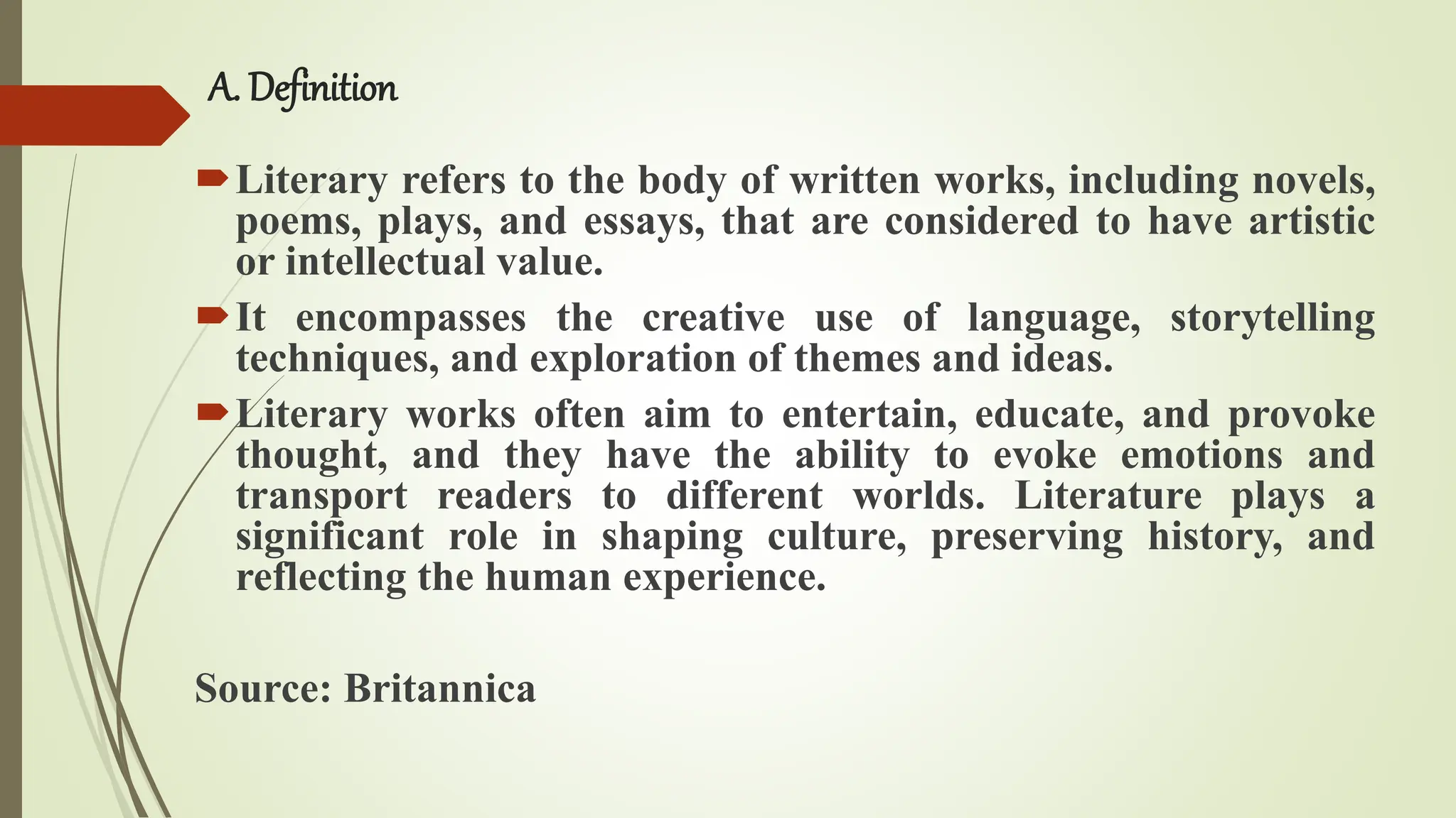 LITERARY.pptx types of literary works and examples | PPTX