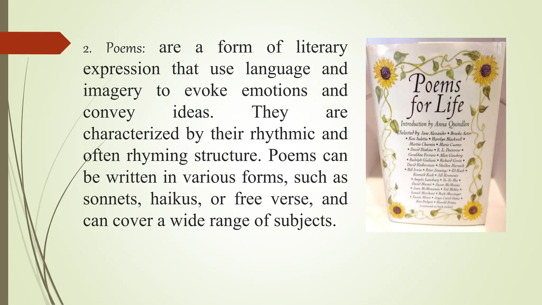 LITERARY.pptx types of literary works and examples | PPTX