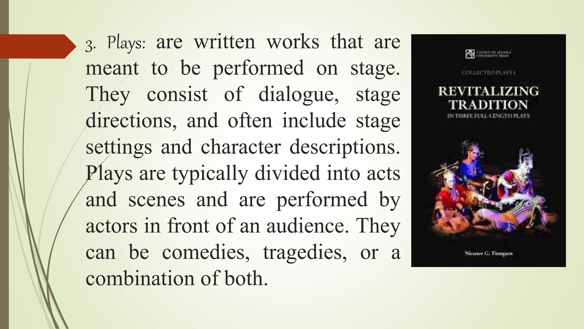 LITERARY.pptx types of literary works and examples | PPTX