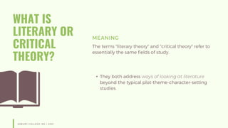 Literary Criticism Powerpoint Presentation | PDF