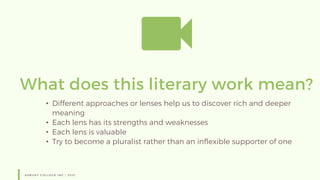 Literary Criticism Powerpoint Presentation | PDF