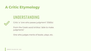 Literary Criticism Powerpoint Presentation | PDF