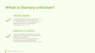 Literary Criticism Powerpoint Presentation | PDF