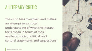 Literary Criticism Powerpoint Presentation | PDF