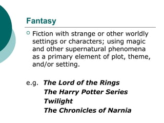 An introduction of genres and literary genres | PPT