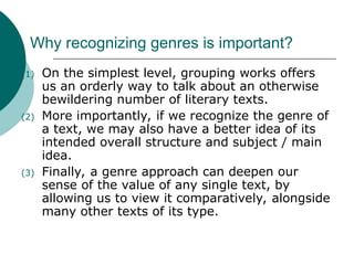 An introduction of genres and literary genres | PPT