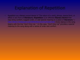 Literary Sound In Lyrics [Autosaved] | PPT