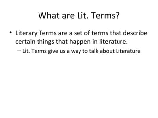 Literary Terms | PPT