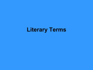 Literary Terms Ppt#1 | PPT