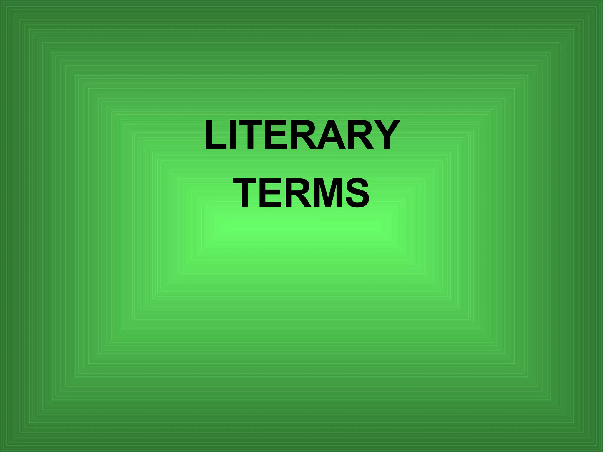 Literary Terms Ppt#2 | PPT