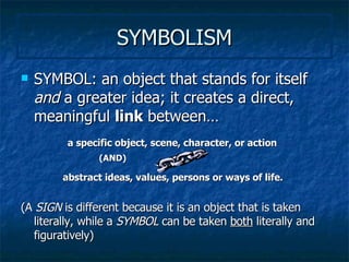 Literary Terms: Symbolism And Allegory | PPT