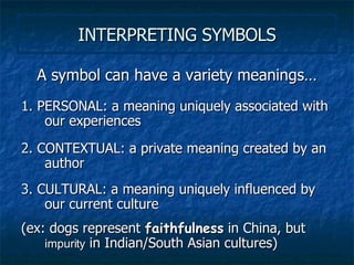 Literary Terms: Symbolism And Allegory | PPT