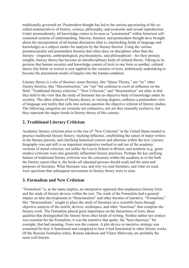 Literary theory an-overview | PDF