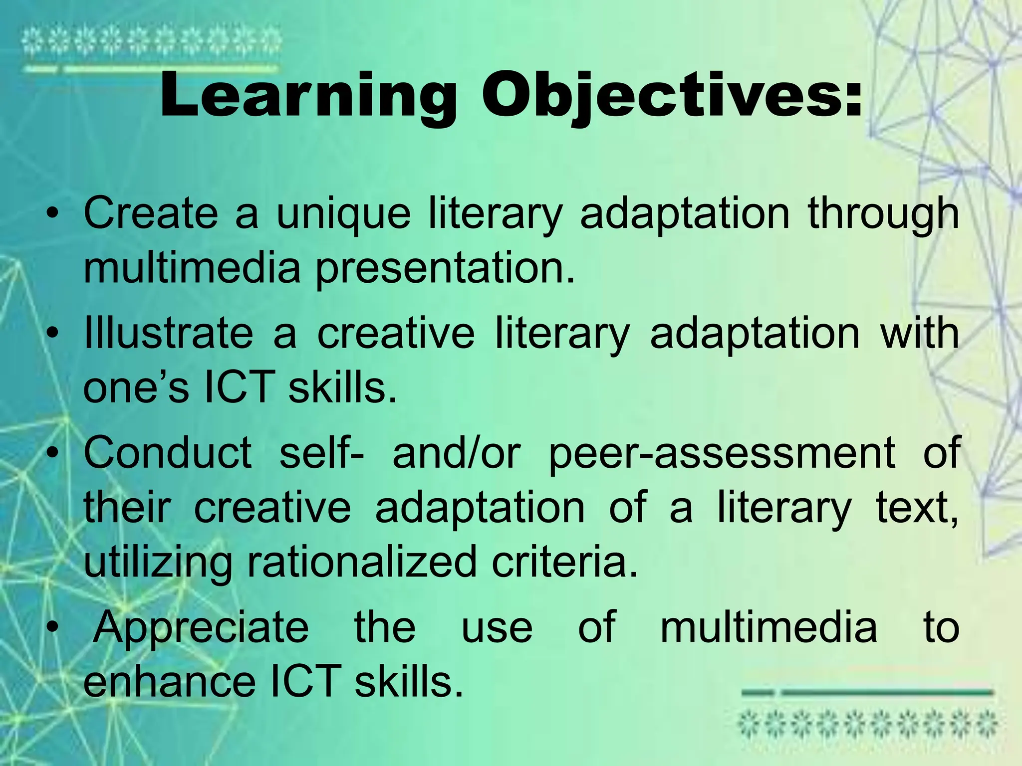 Literary Adaptations with ICT skills empowerment.pptx